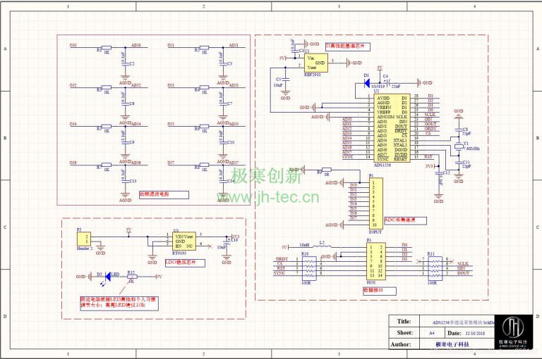 ADS1256原理图PCB及如何使用经验分享 | 极寒钛