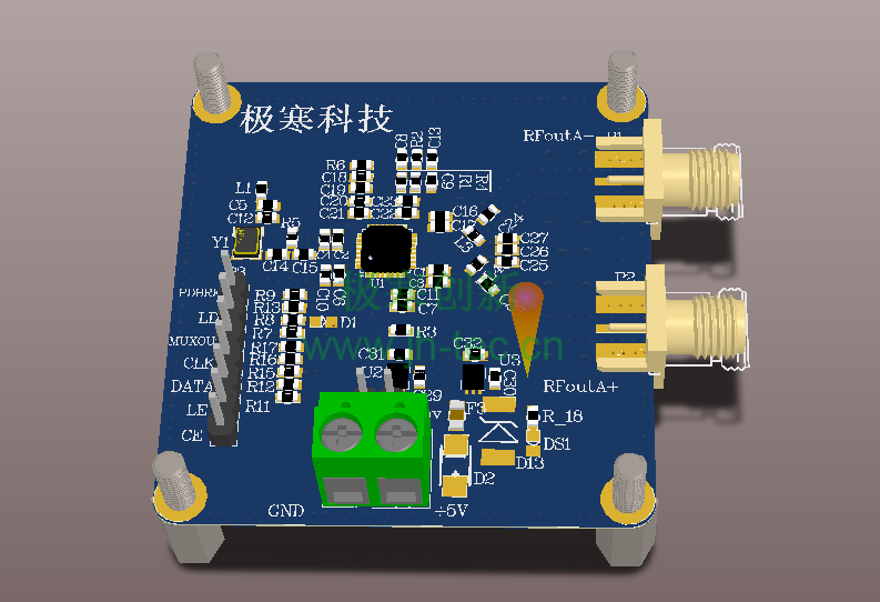 ADF4351原理图PCB及如何使用经验分享 | 极寒钛博客网
