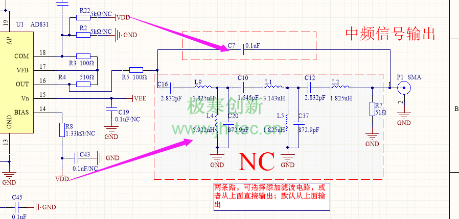 AD831原理图PCB及如何使用经验分享 | 极寒钛博客网